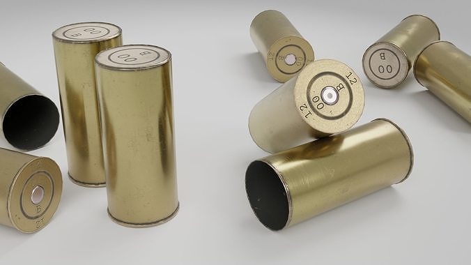 3D model 12-Gauge Brass Shotgun Shells VR / AR / low-poly | CGTrader