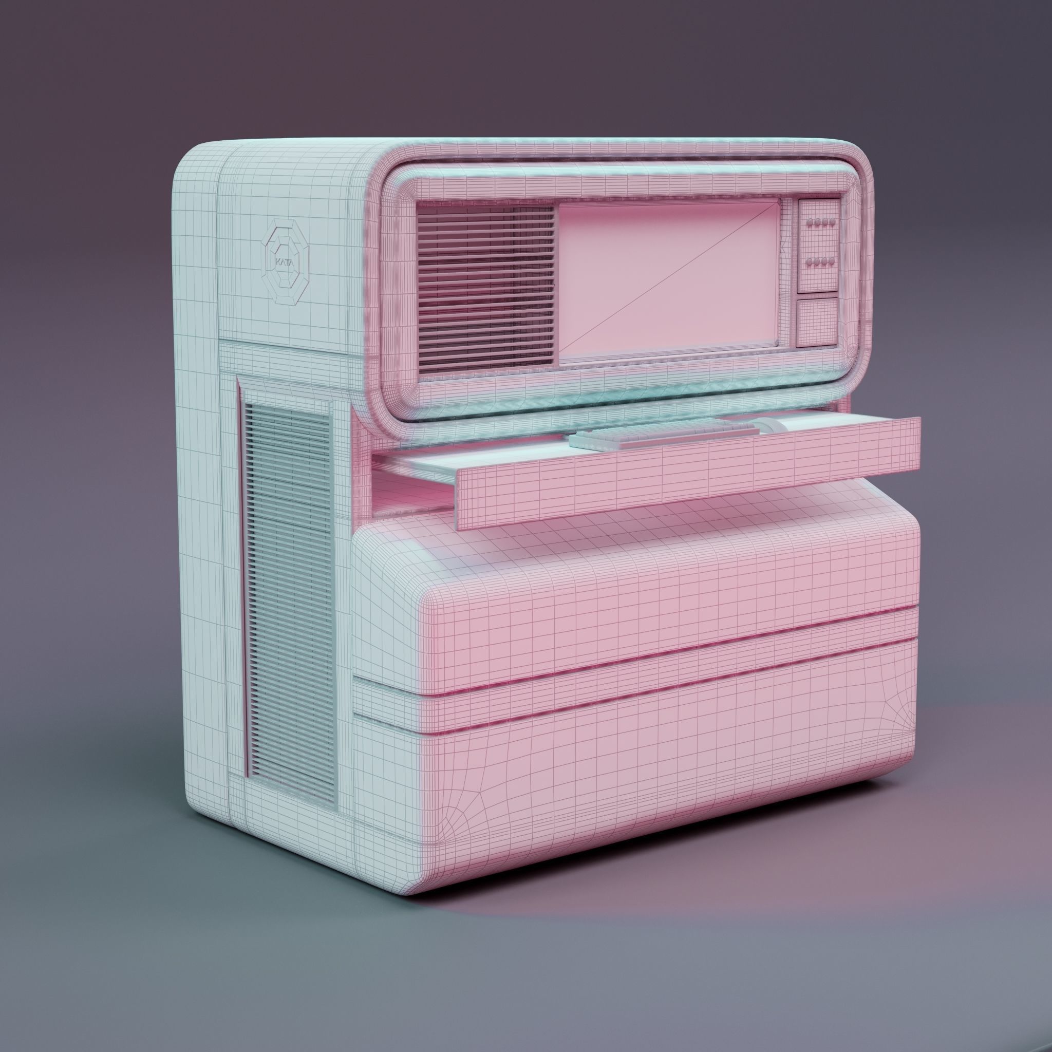Retro-Futuristic Computer 3D model | CGTrader