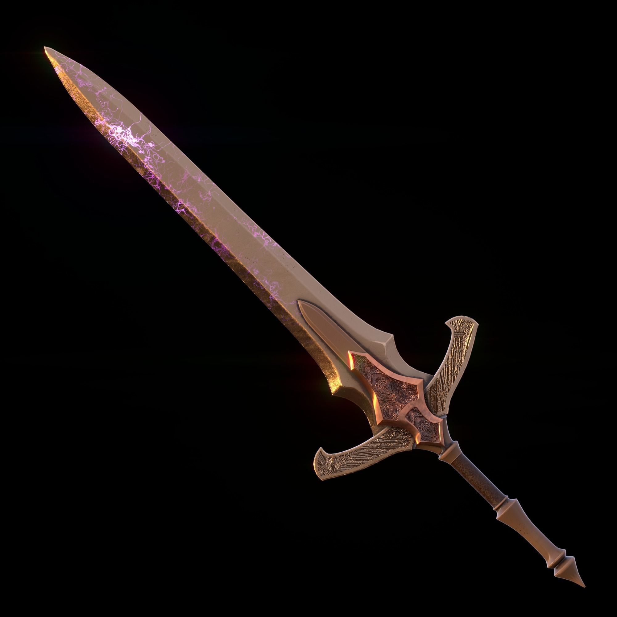 Medieval Magic Sword Holy Moonlight Sword from Bloodborne 3D model ...