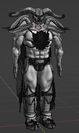 3D model PBR Demon Model for Games and Animation VR / AR / low-poly ...