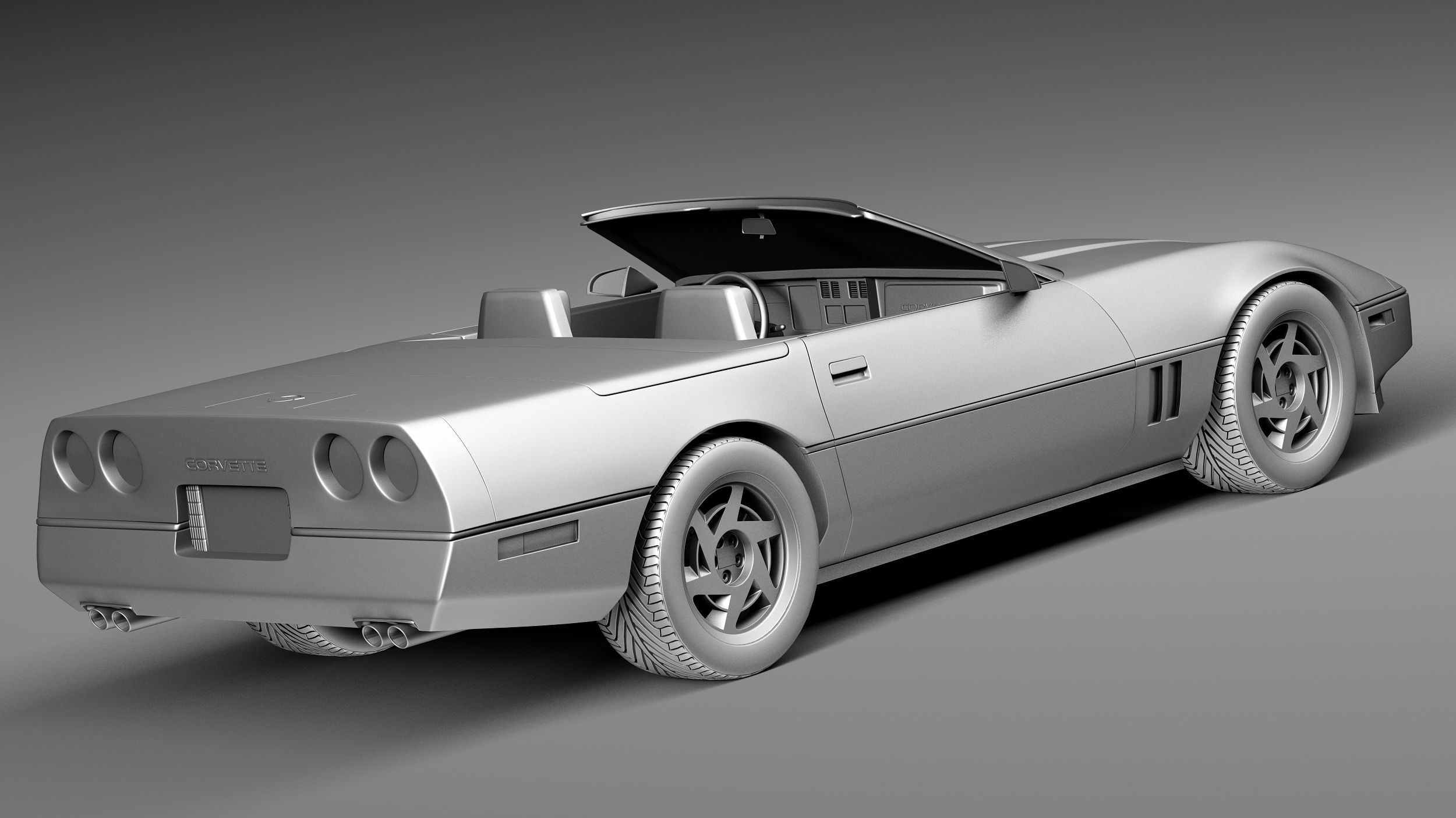 Chevrolet Corvette C4 Convertible 3D model | CGTrader