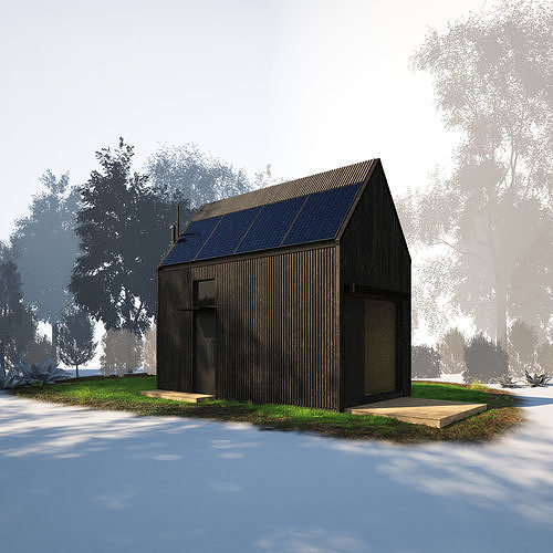 House Architecture Modern Wooden Texture | CGTrader