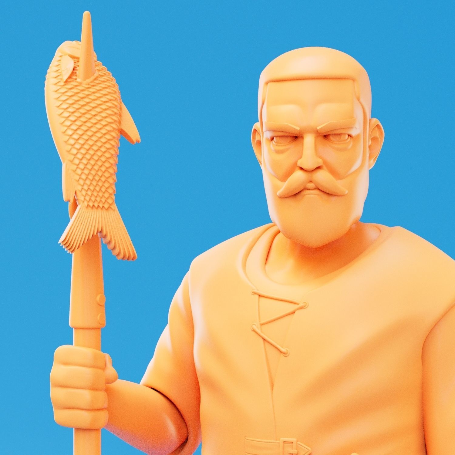 3D Printable Fisherman 3D model 3D printable | CGTrader