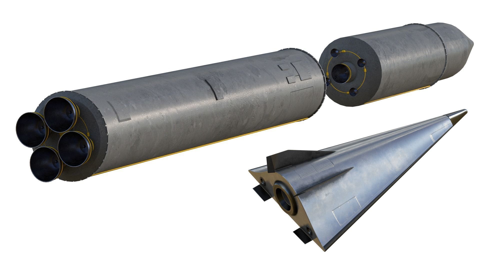 Avangard nuclear hypersonic rocket Vanguard 4202 RS-28 Sarmat 3D model | CGTrader