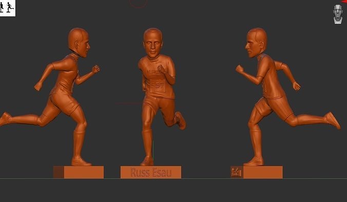 bobble head miniature 3D model 3D printable | CGTrader