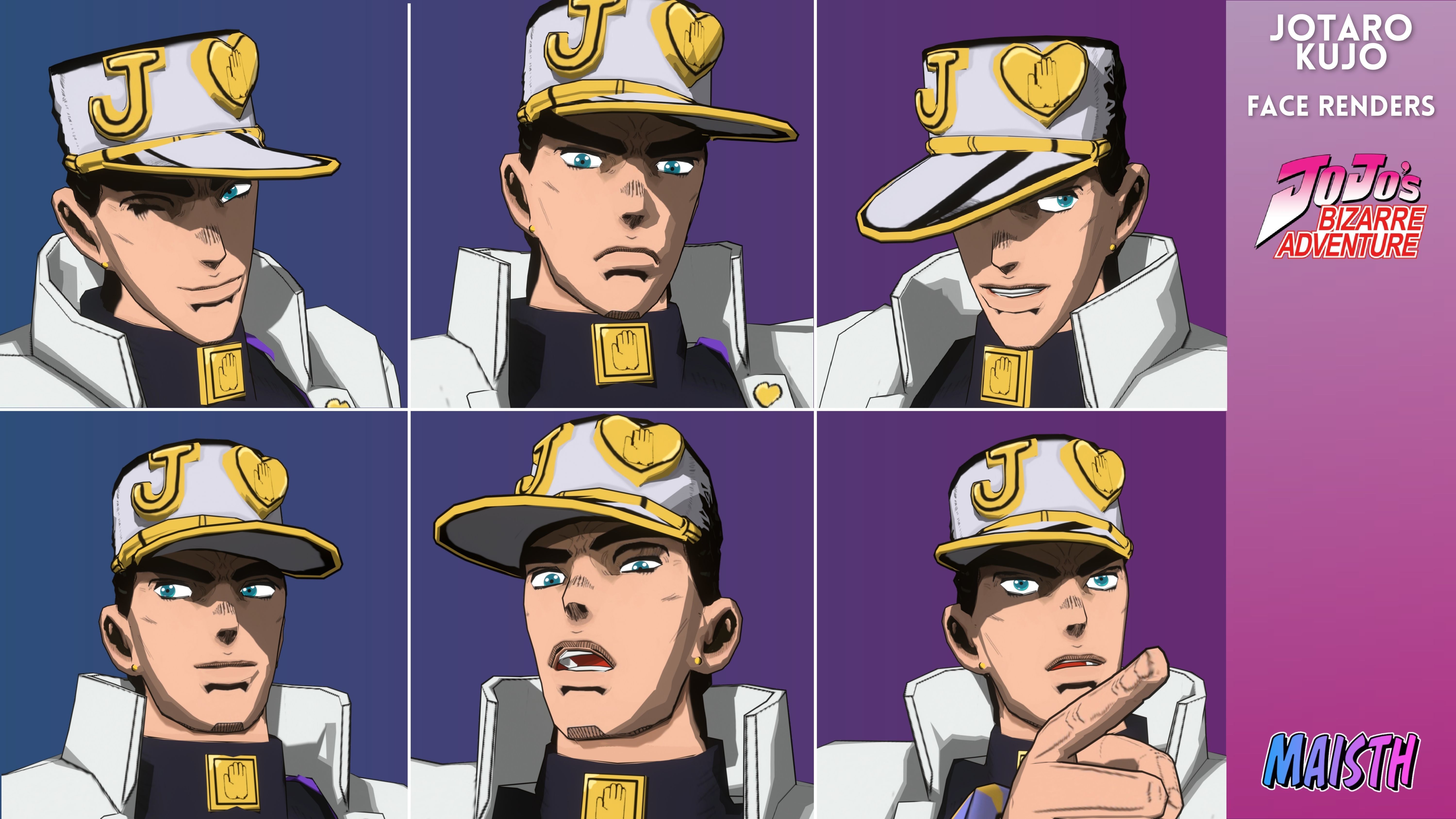 3D model Jotaro Kujo - JoJo - 3D Model - Rigged VR / AR / low-poly ...
