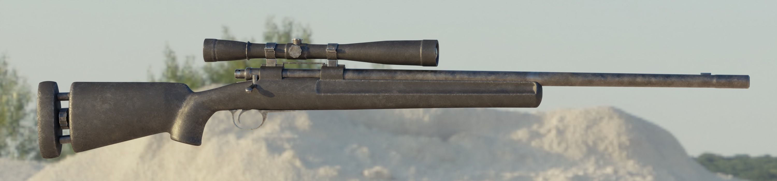 M24 Sniper Rifle 3D model rigged | CGTrader