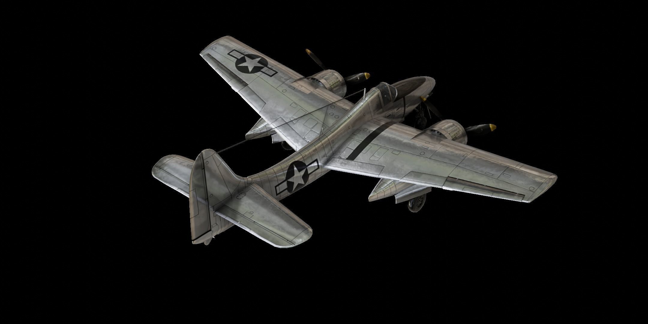 3D model Grumman F7F Tigercat VR / AR / low-poly | CGTrader