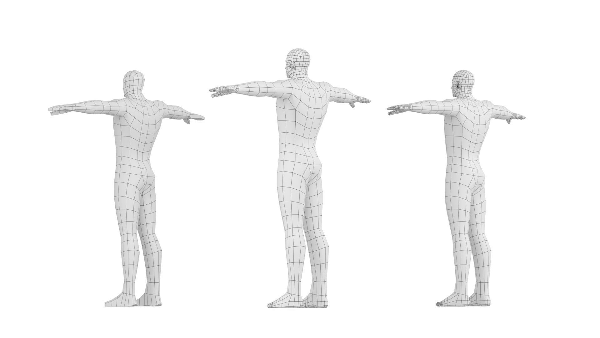 Hero Male in T-Pose Base Mesh 3D model | CGTrader