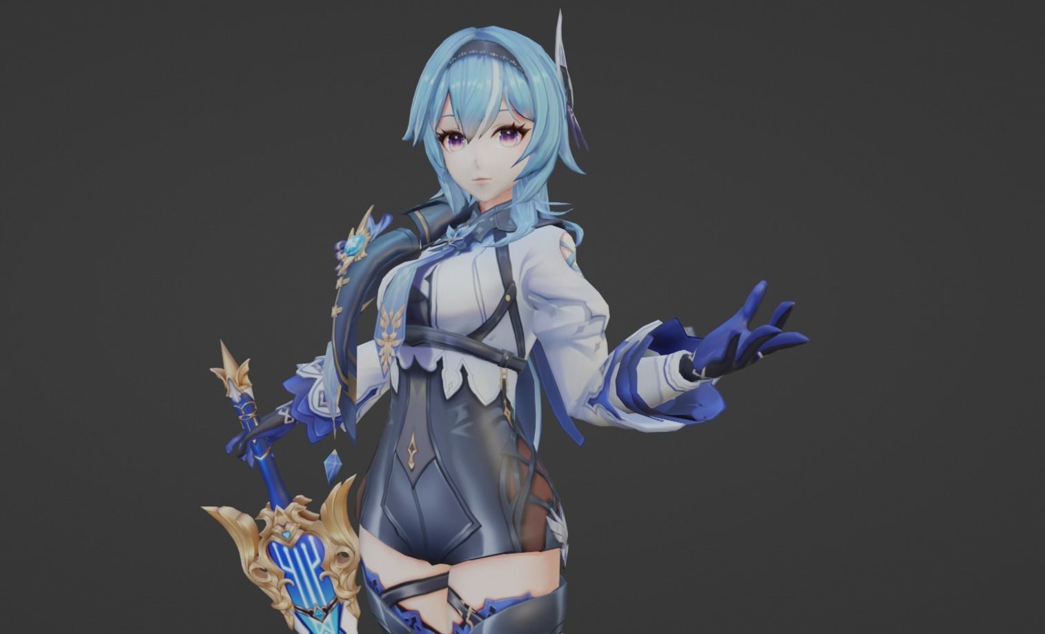 Anime Character - GI Eula 3D model | CGTrader