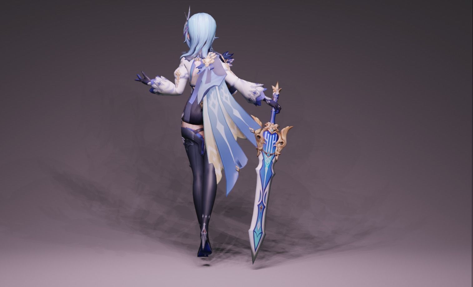 Anime Character - GI Eula 3D model | CGTrader