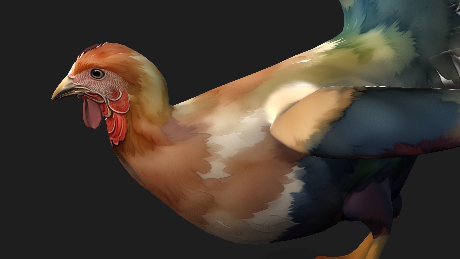 Chicken A3 3D model animated rigged | CGTrader