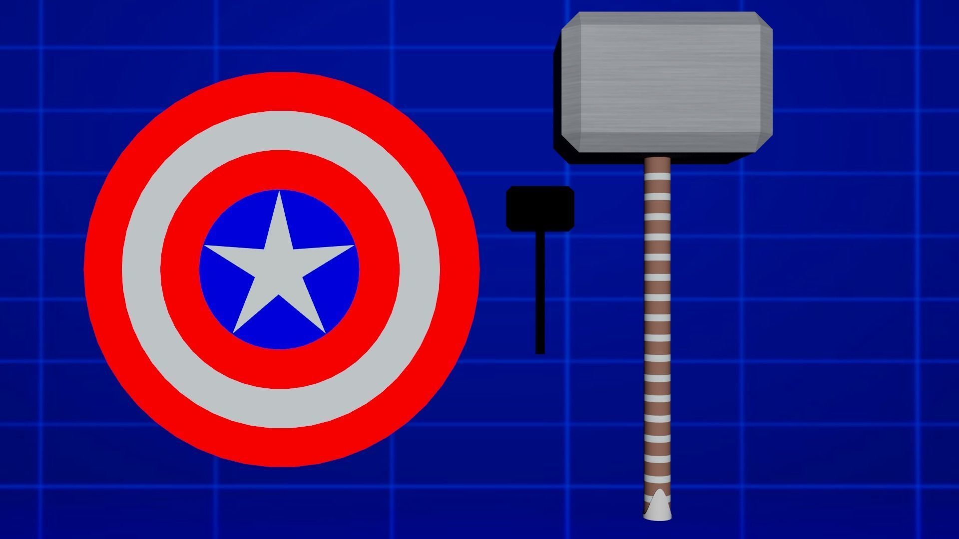 3D model Marvel Heroes Weapons Update 1 VR / AR / low-poly | CGTrader