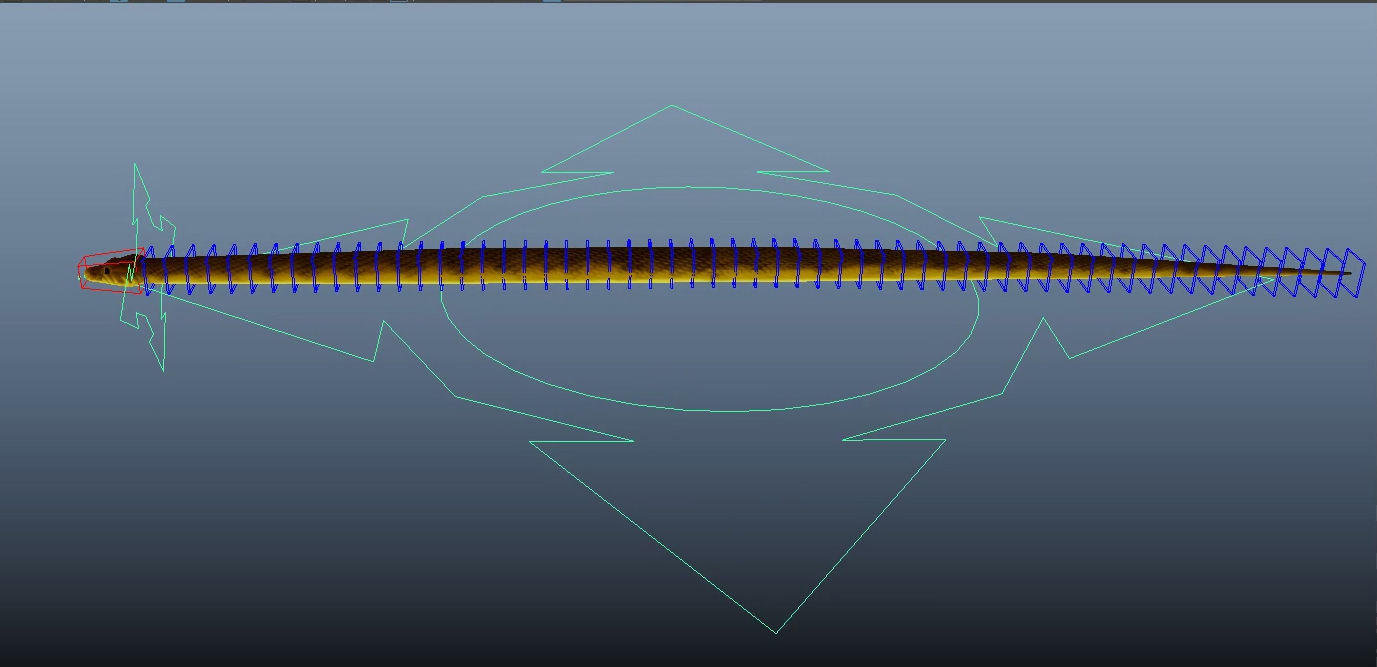 Snake Rig 3D model animated rigged | CGTrader