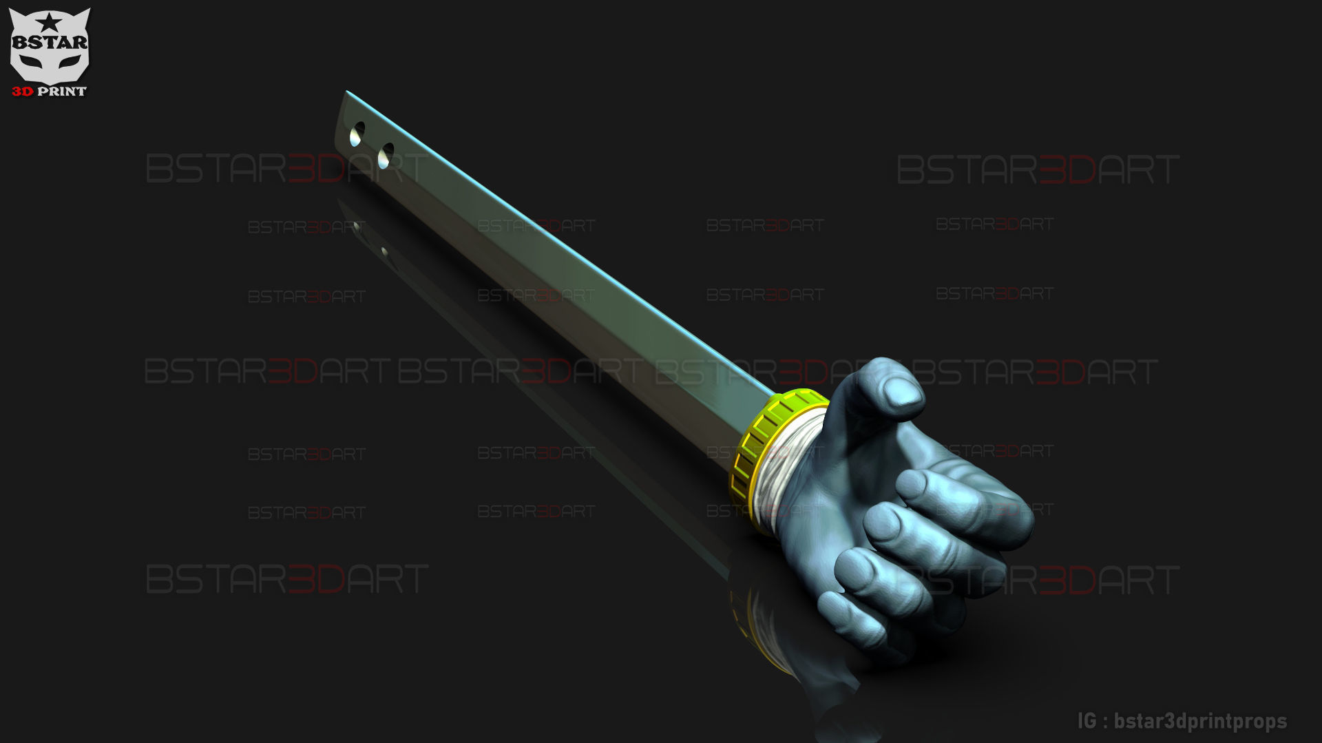 Shigemo Hand Sword - Jujutsu Kaisen Cosplay 3D model 3D printable ...