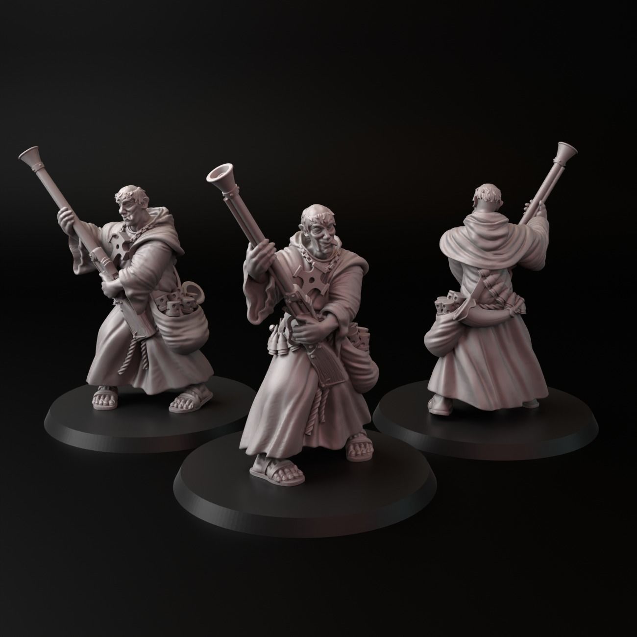 Armed priests 3D model 3D printable | CGTrader