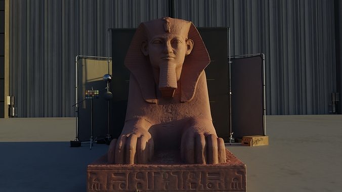 3D model Photogrammetry Model of a Sphinx statue VR / AR / low-poly ...