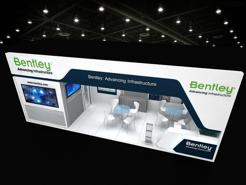 3D model 9 mtr x 3 mtr one side open exhibition stands VR / AR / low ...