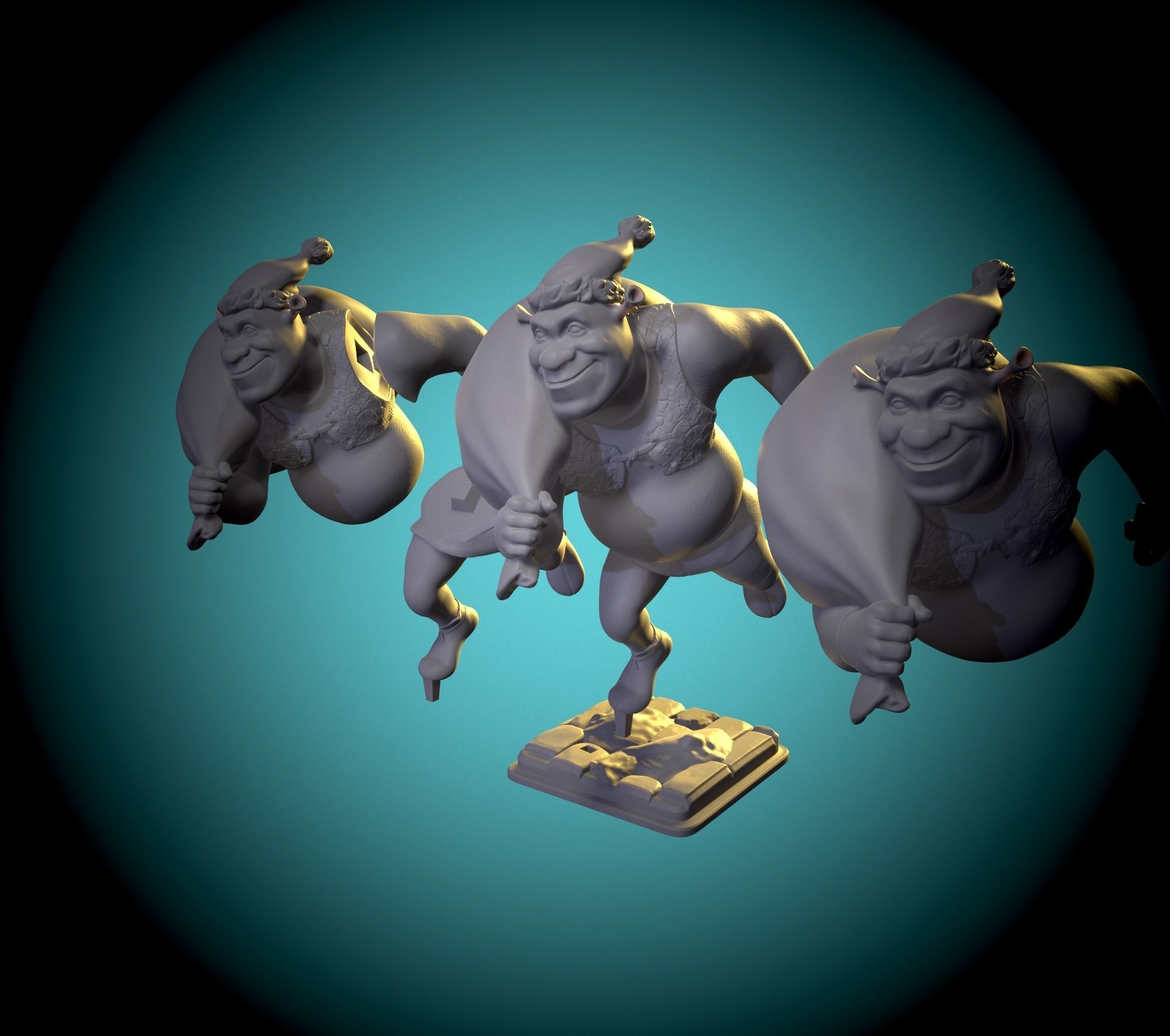Santa Shrek 3D model 3D printable | CGTrader