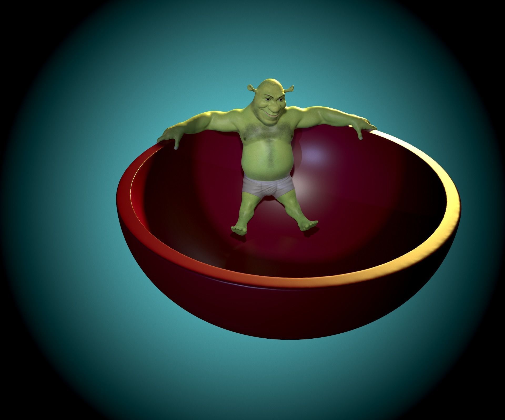 A plate with Shrek 3D model 3D printable | CGTrader