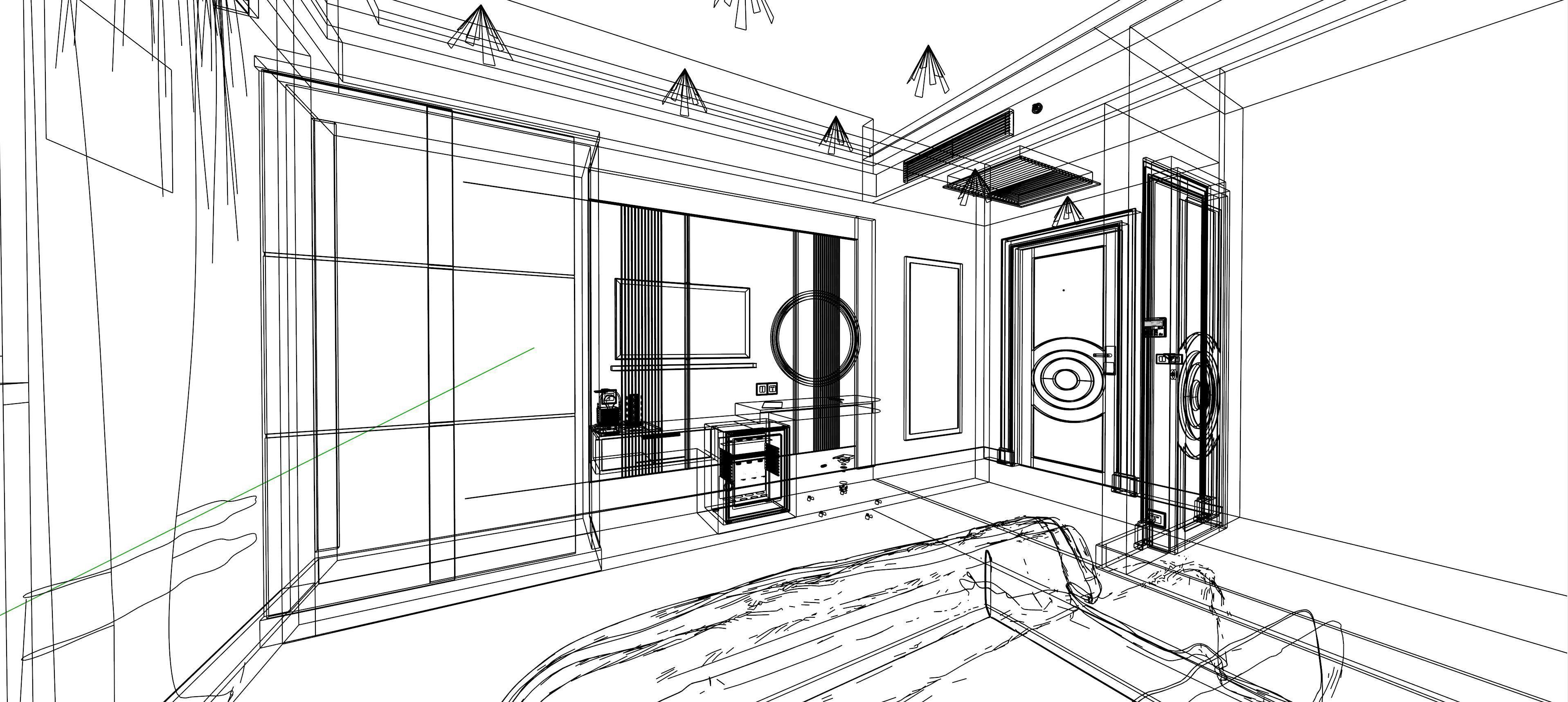 3D model Hotel Room design VR / AR / low-poly | CGTrader