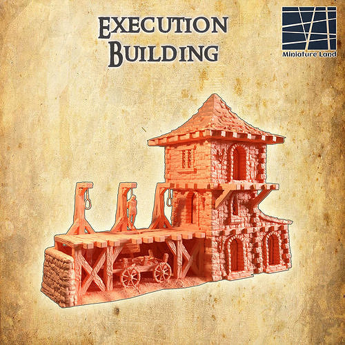 Execution Building Tabletop Terrain 28 mm 3D model 3D printable | CGTrader