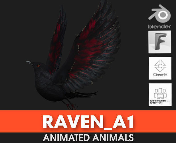 Raven A1 3D model animated rigged | CGTrader
