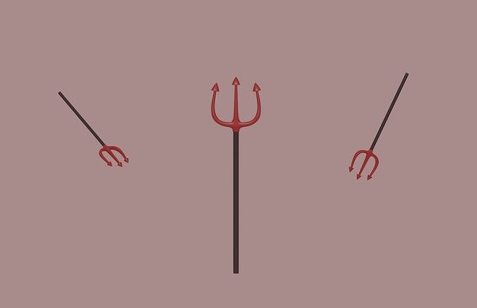 3D model Devils Pitchfork VR / AR / low-poly | CGTrader