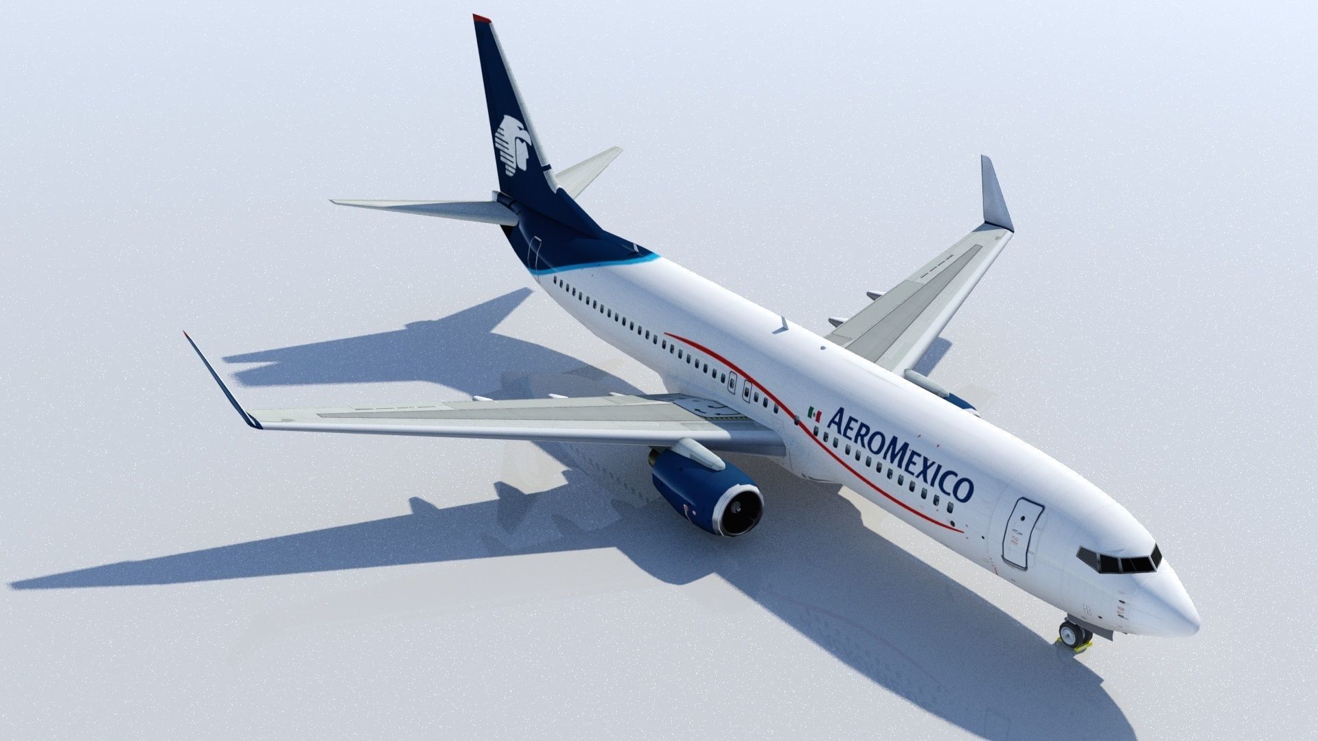 3D model Boeing 737-800 Static Lowpoly Includes Blank and Aeromexico VR ...