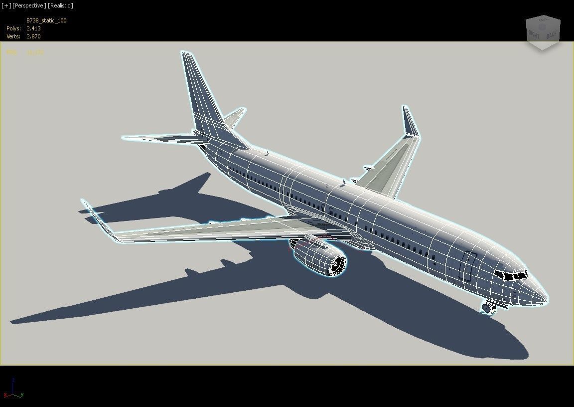 3D model Boeing 737-800 Static Lowpoly Includes Blank and Aeromexico VR ...