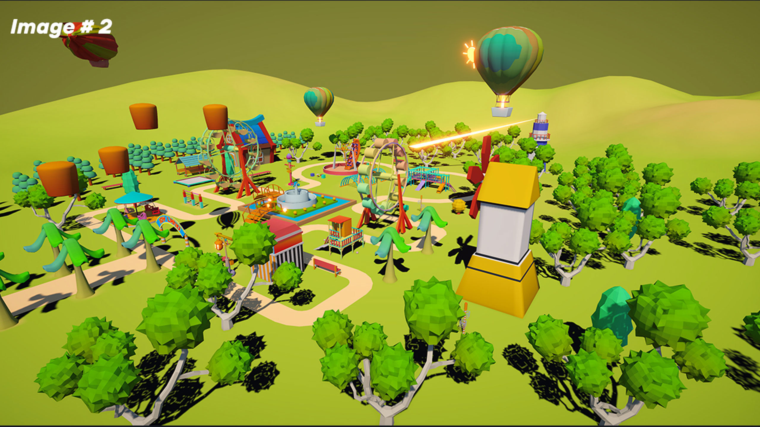 Amusement Park Environment Pack 3D model | CGTrader