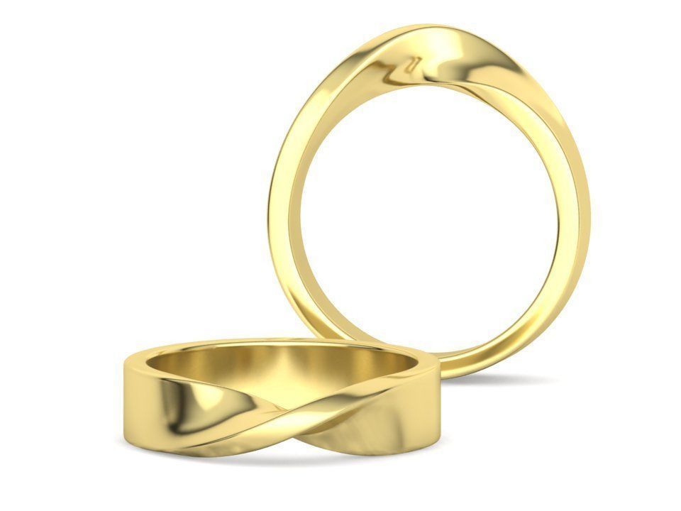 Mobius Wedding Band 5mm wide Infinity Love Ring 4-11US 3D model 3D ...