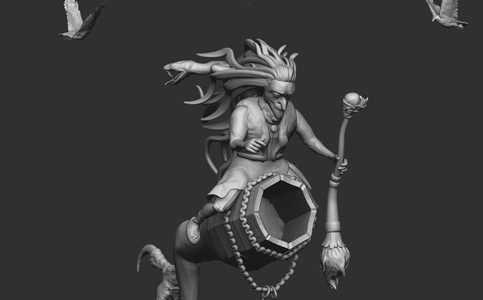 Baba yaga 3D model 3D printable | CGTrader