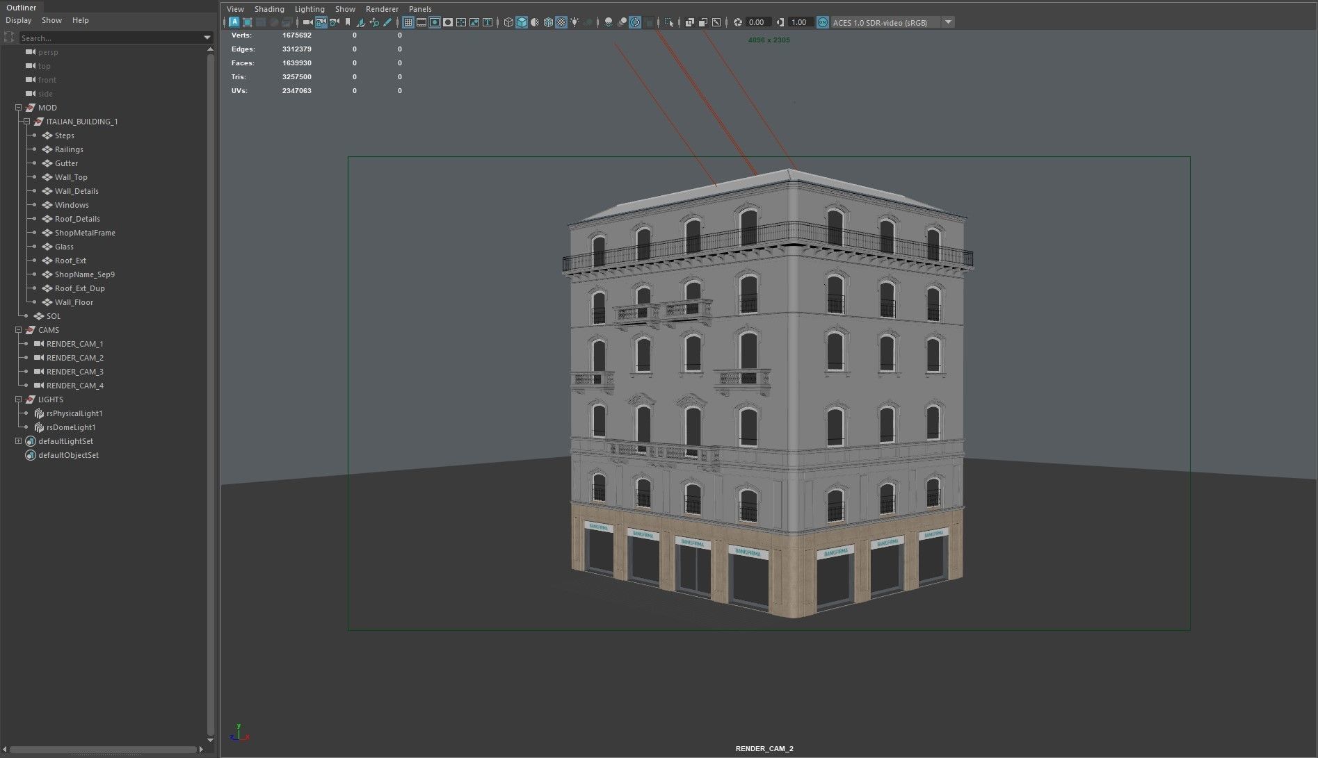 Classic Italian Building 3D model | CGTrader