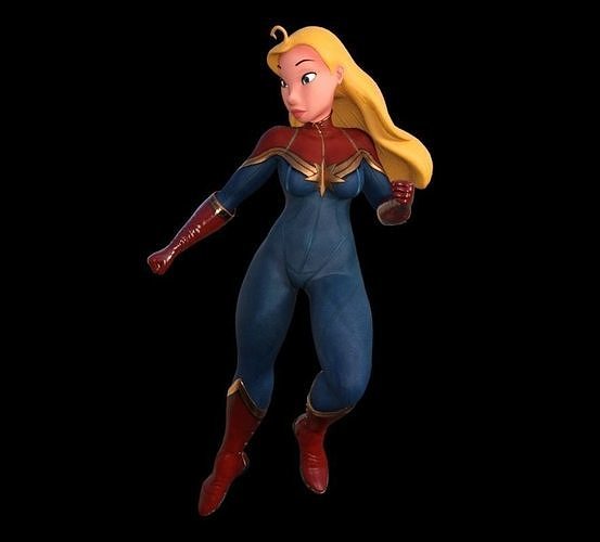 Lifeguard Captain Marvel 3D model 3D printable | CGTrader
