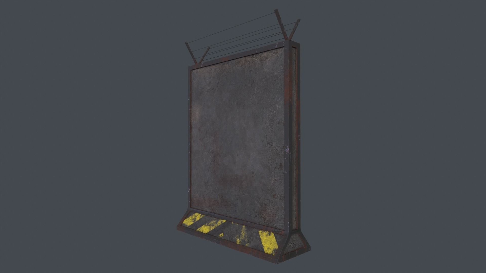 Concrete Wall Barricade Barrier 3D model | CGTrader