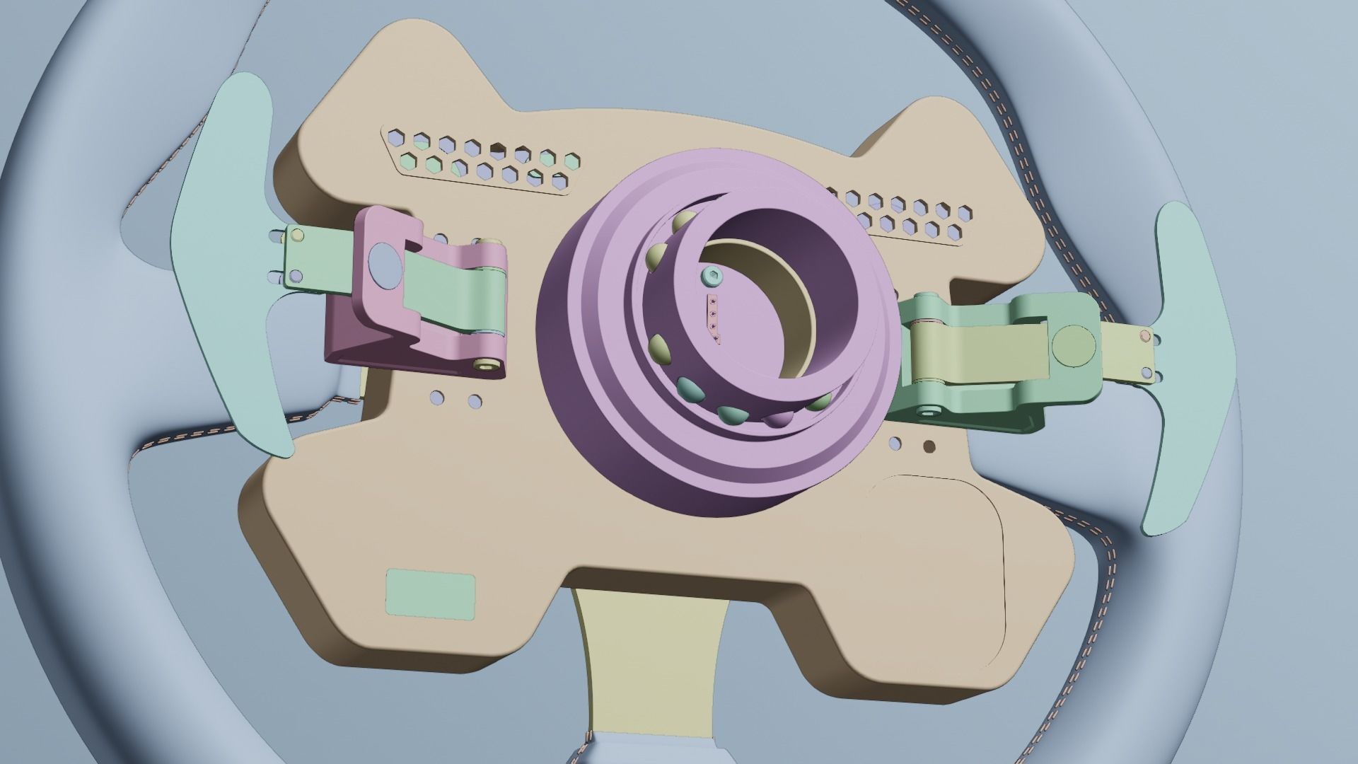 MOZA CS V2 STEERING WHEEL 3D model animated | CGTrader