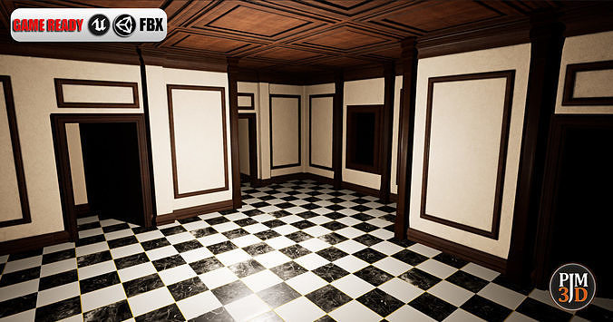 3D model UE4-UE5-FBX-Modular Wall Pack 1 VR / AR / low-poly | CGTrader