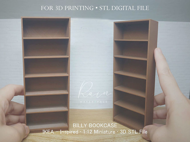 MINIATURE BOOK SHELF 3D model 3D printable | CGTrader