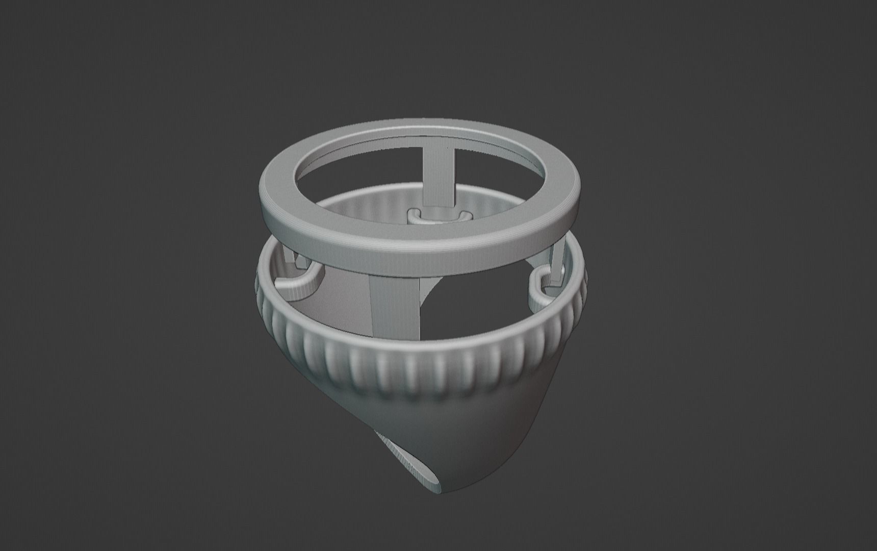 full sovereign American gold eagle coin frame ring mount bezel 3D model ...