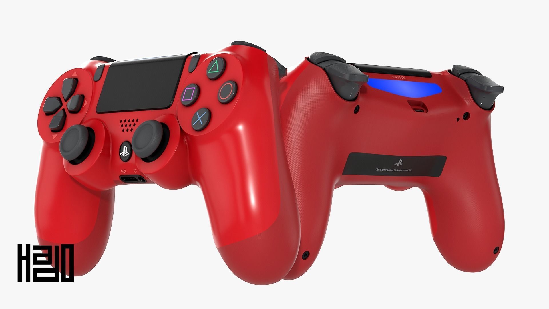 3D model DualShock 4 Magma Red VR / AR / low-poly | CGTrader