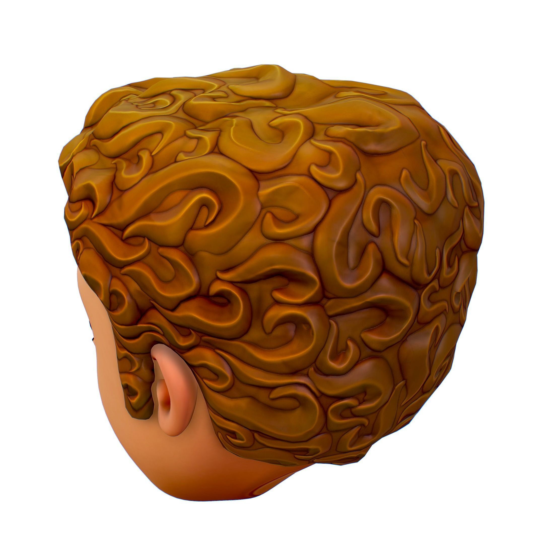 Short Hairstyle Cartoon Young Man Boy Head Icon 3D model | CGTrader