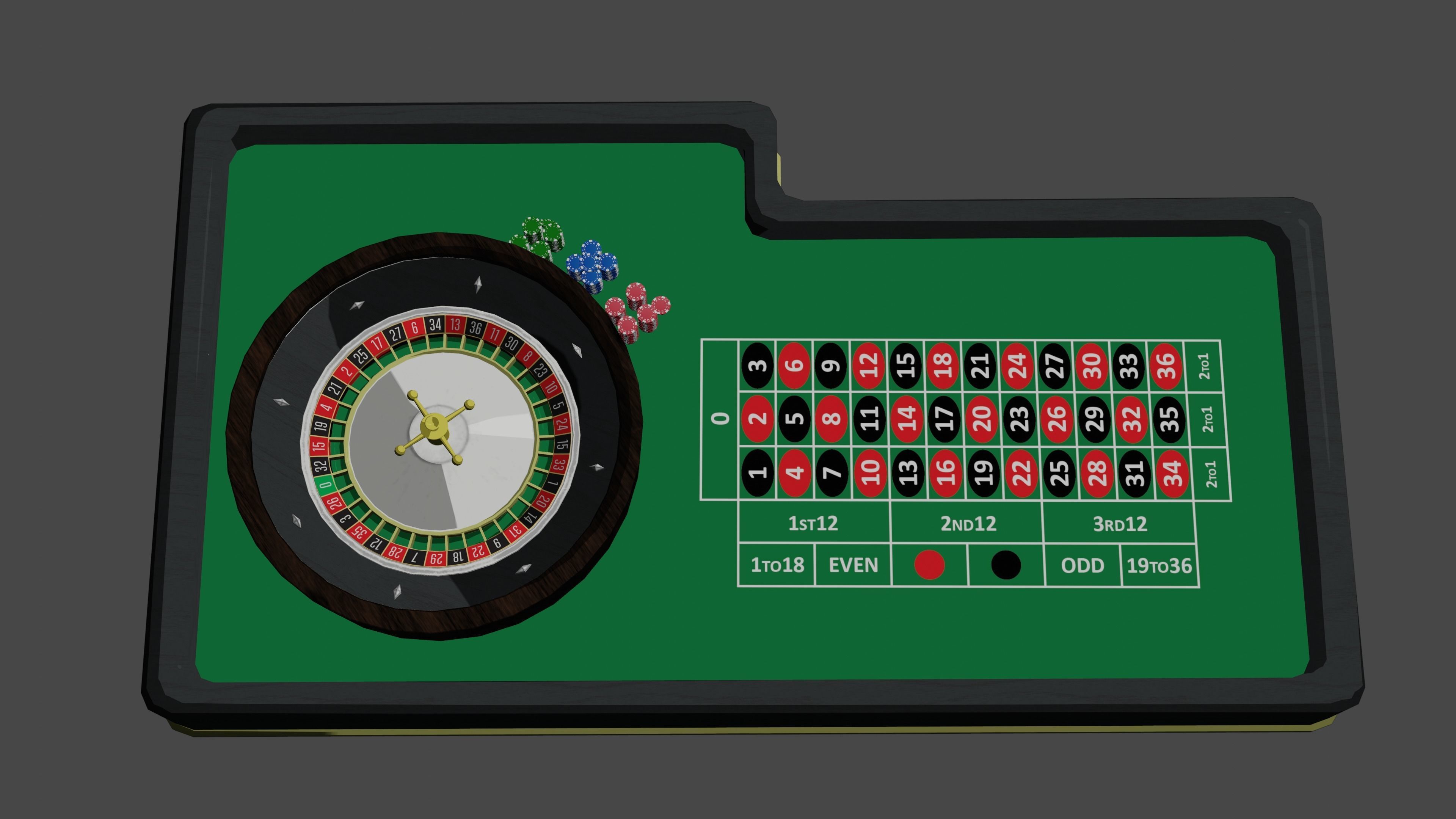 3D model Roulette game VR / AR / low-poly | CGTrader