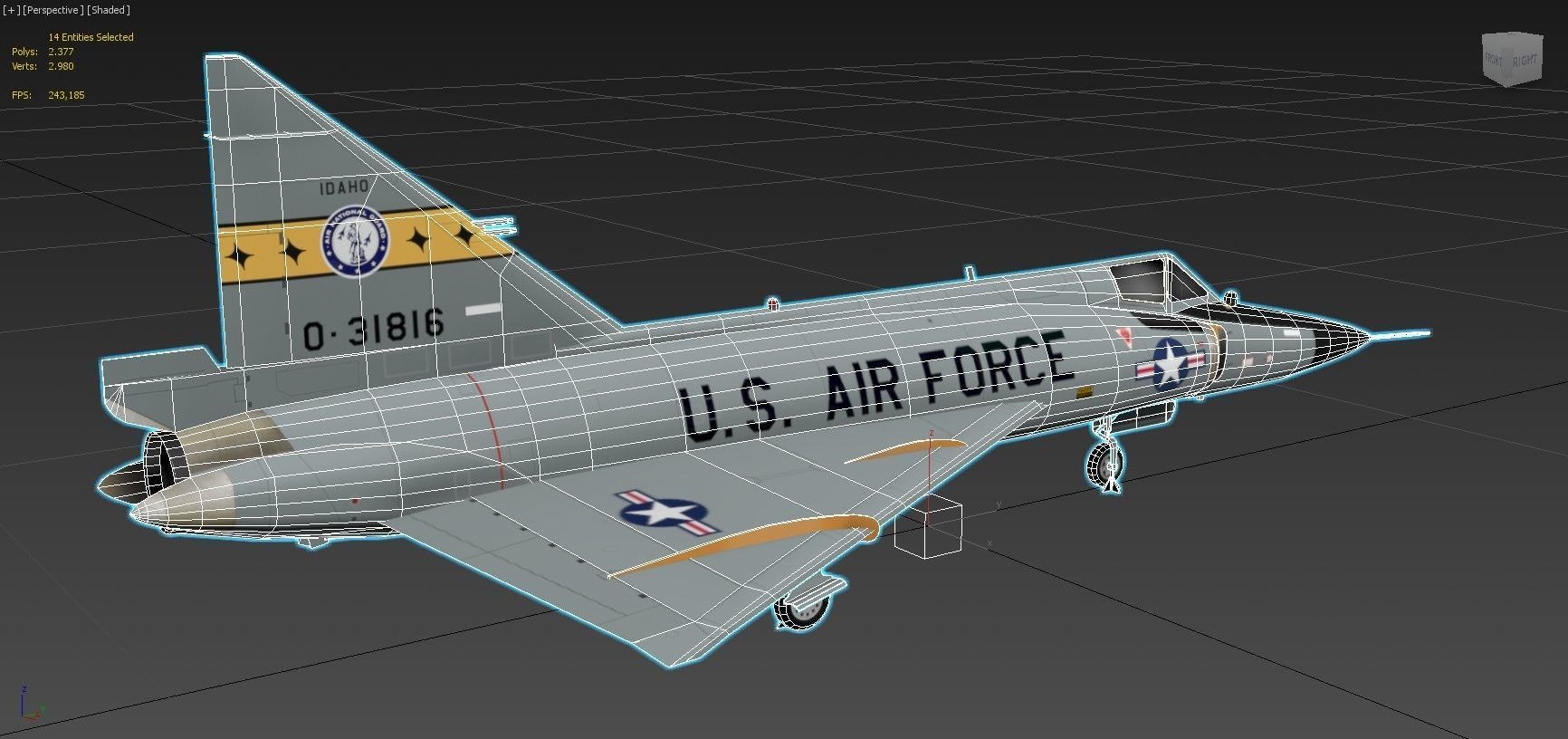 3D model Convair F102 Delta Dart Low Poly Static VR / AR / low-poly ...
