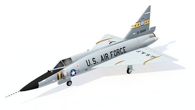 3D model Convair F102 Delta Dart Low Poly Static VR / AR / low-poly ...
