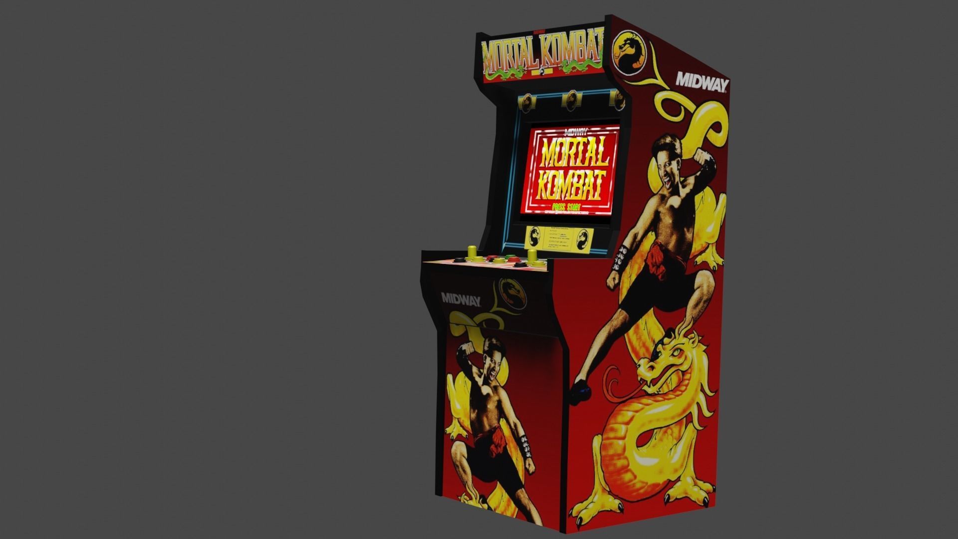 Mortal Kombat 1 Arcade Game 3D model | CGTrader