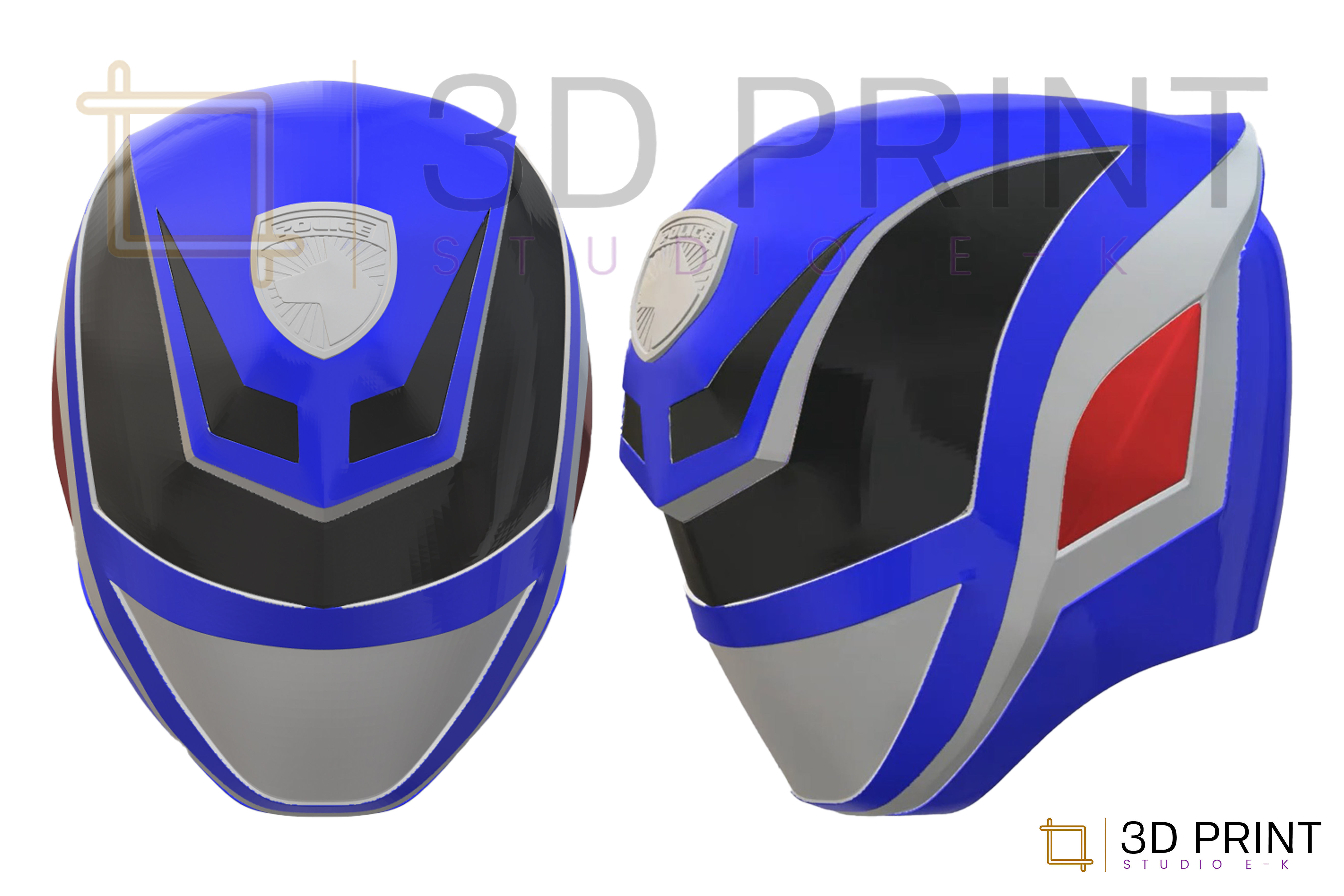 Power Rangers SPD Blue Ranger helmet 3D model 3D printable | CGTrader