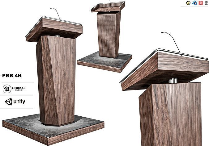 3D model Podium Stand VR / AR / low-poly | CGTrader
