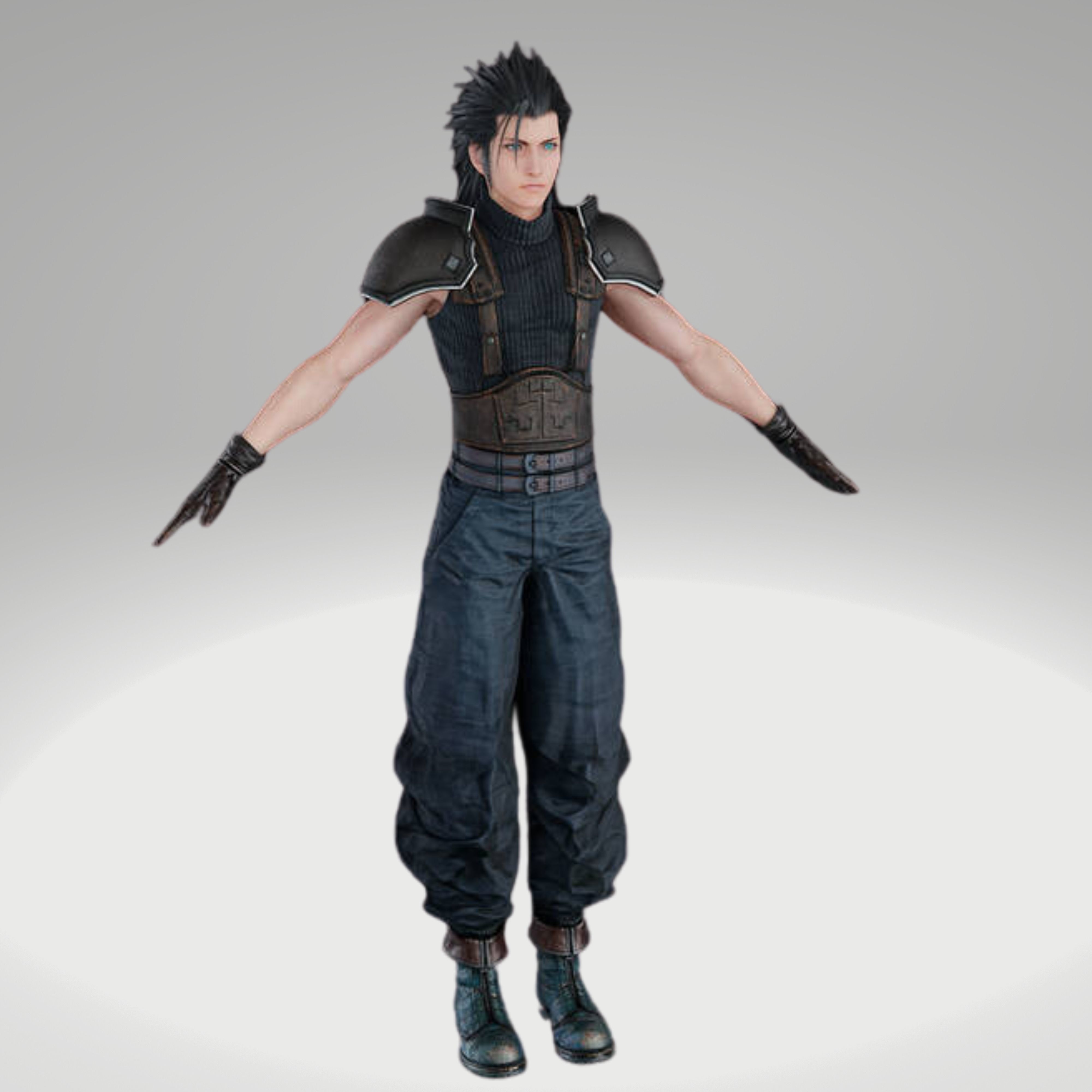 3D model Final Fantasy - Ff7R - Zack Fair 3D Model VR / AR / low-poly ...