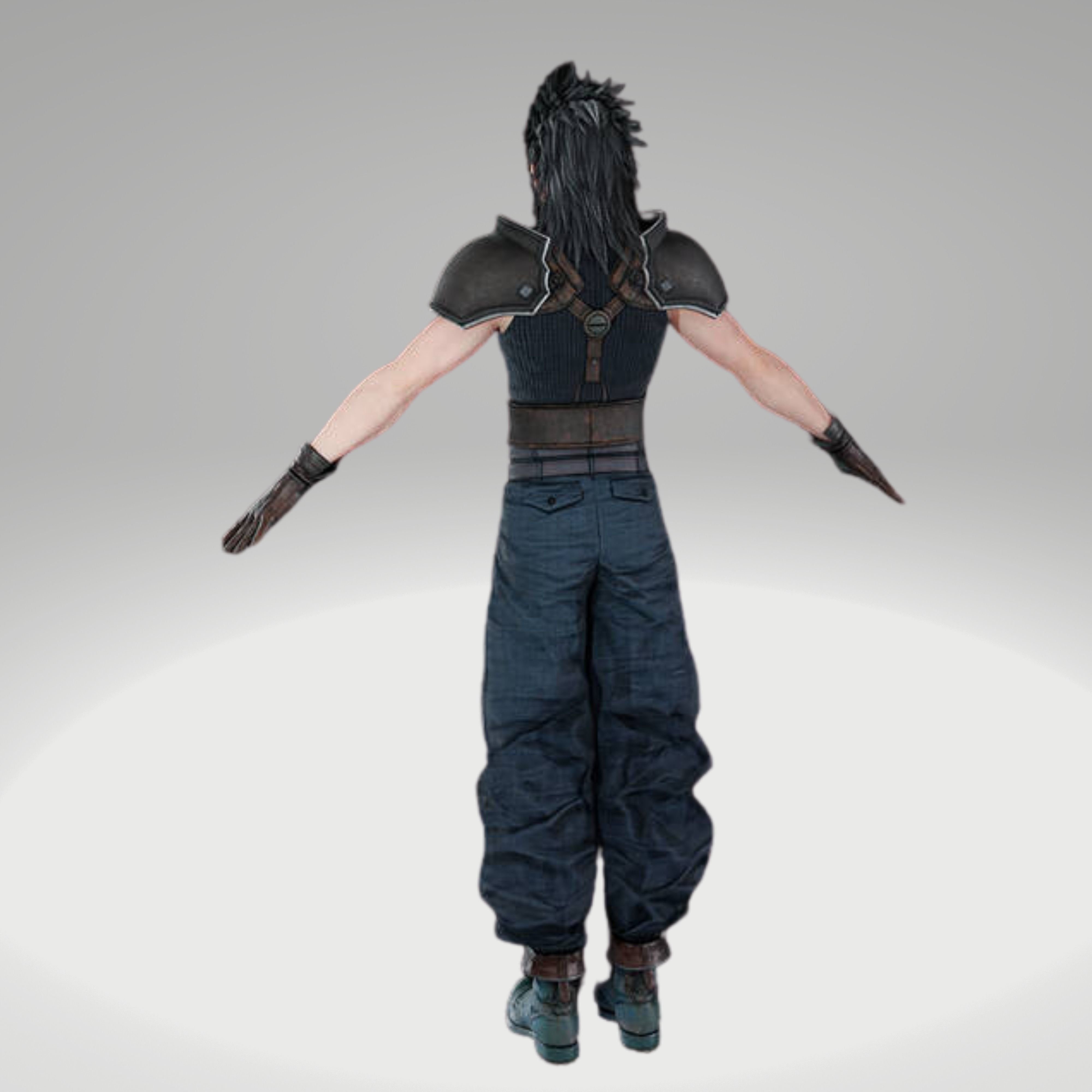 3D model Final Fantasy - Ff7R - Zack Fair 3D Model VR / AR / low-poly ...